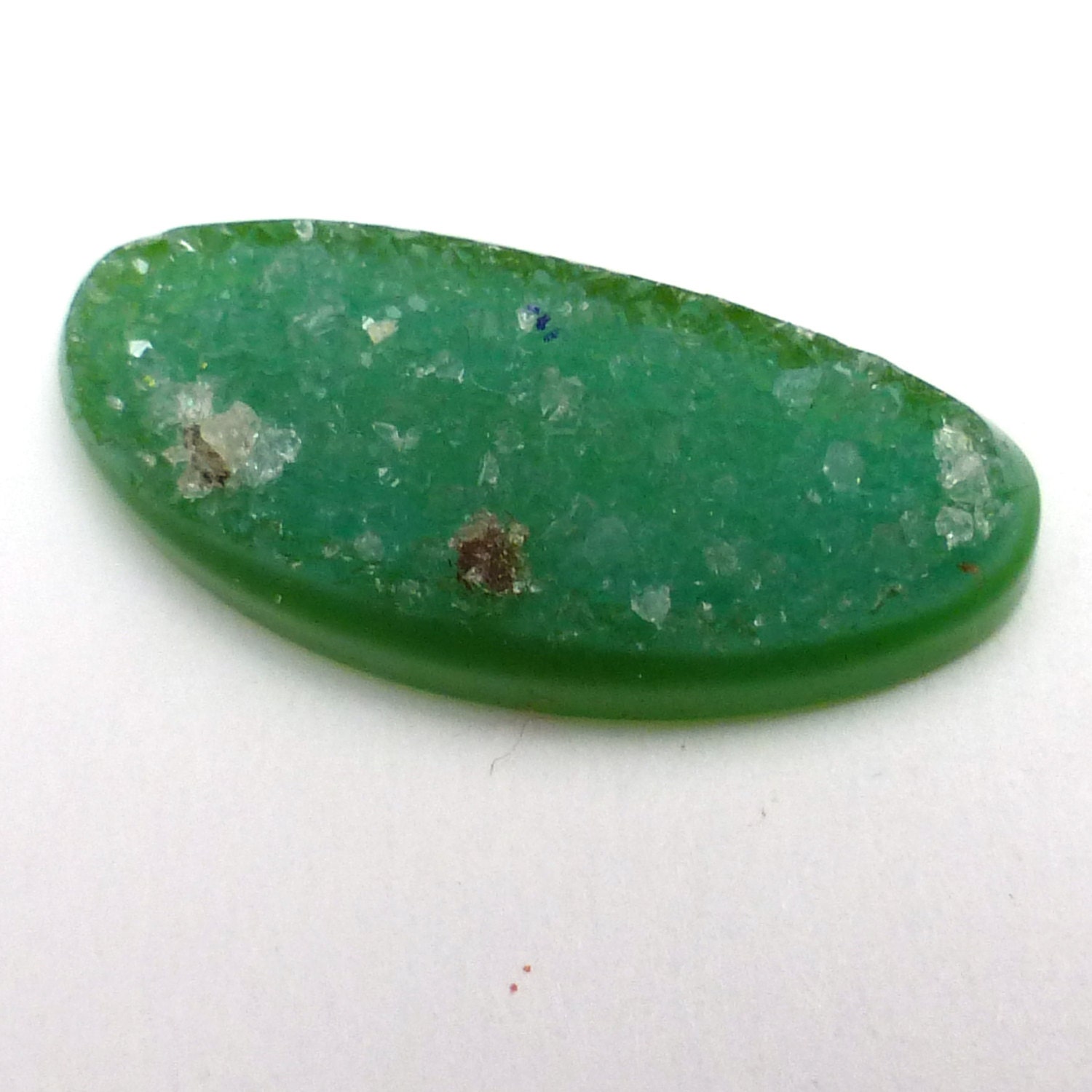 Blue Green Quartz Druzy Cabochon Caribbean Aqua One of a Kind - Etsy