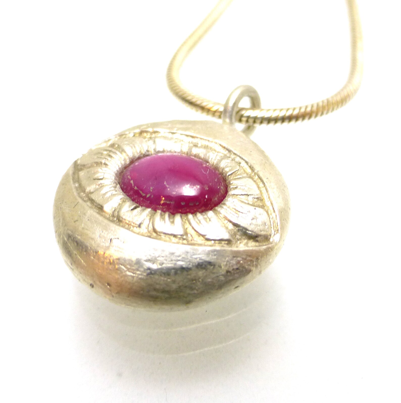 Pink Linde Star Sapphire Fine Silver Necklace All Seeing Evil Eye ...