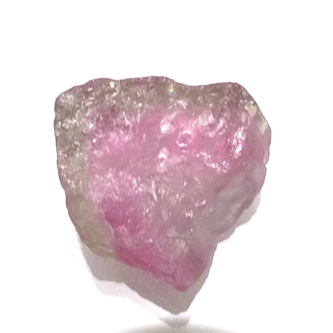 Watermelon Tourmaline Rough Crystal Bi Color Polished Stone Pink and ...