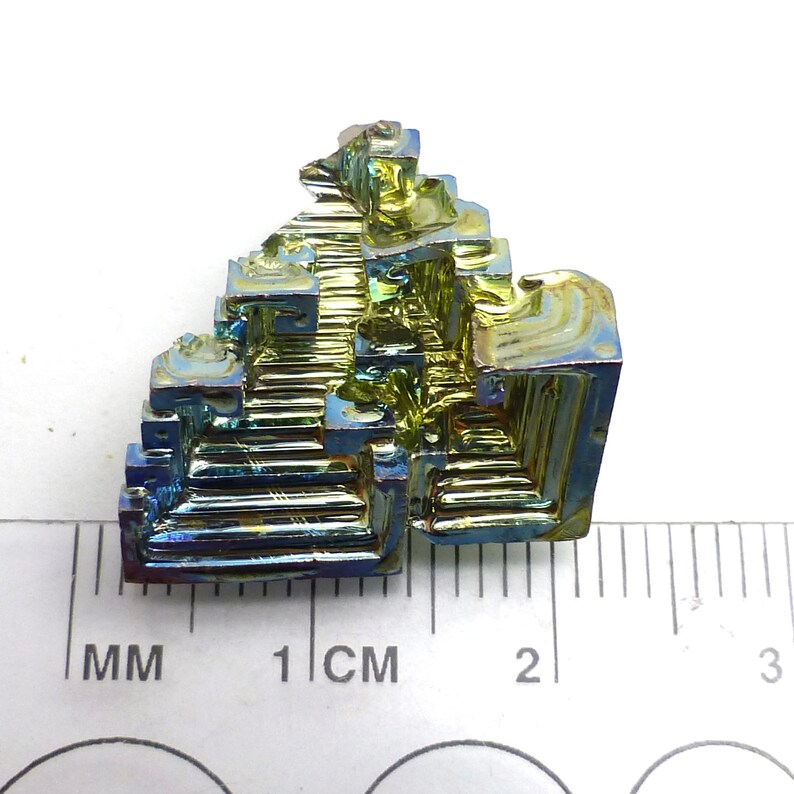 Bismuth Crystal Rainbow Blue Green Manmade Gemstone Wizard of | Etsy