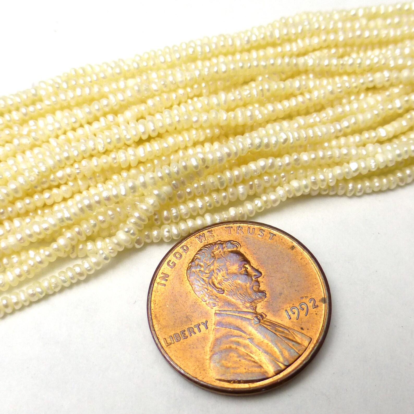 Micro Seed Pearls Beads 1.5mm 2mm NATURAL White Ivory Fresh | Etsy