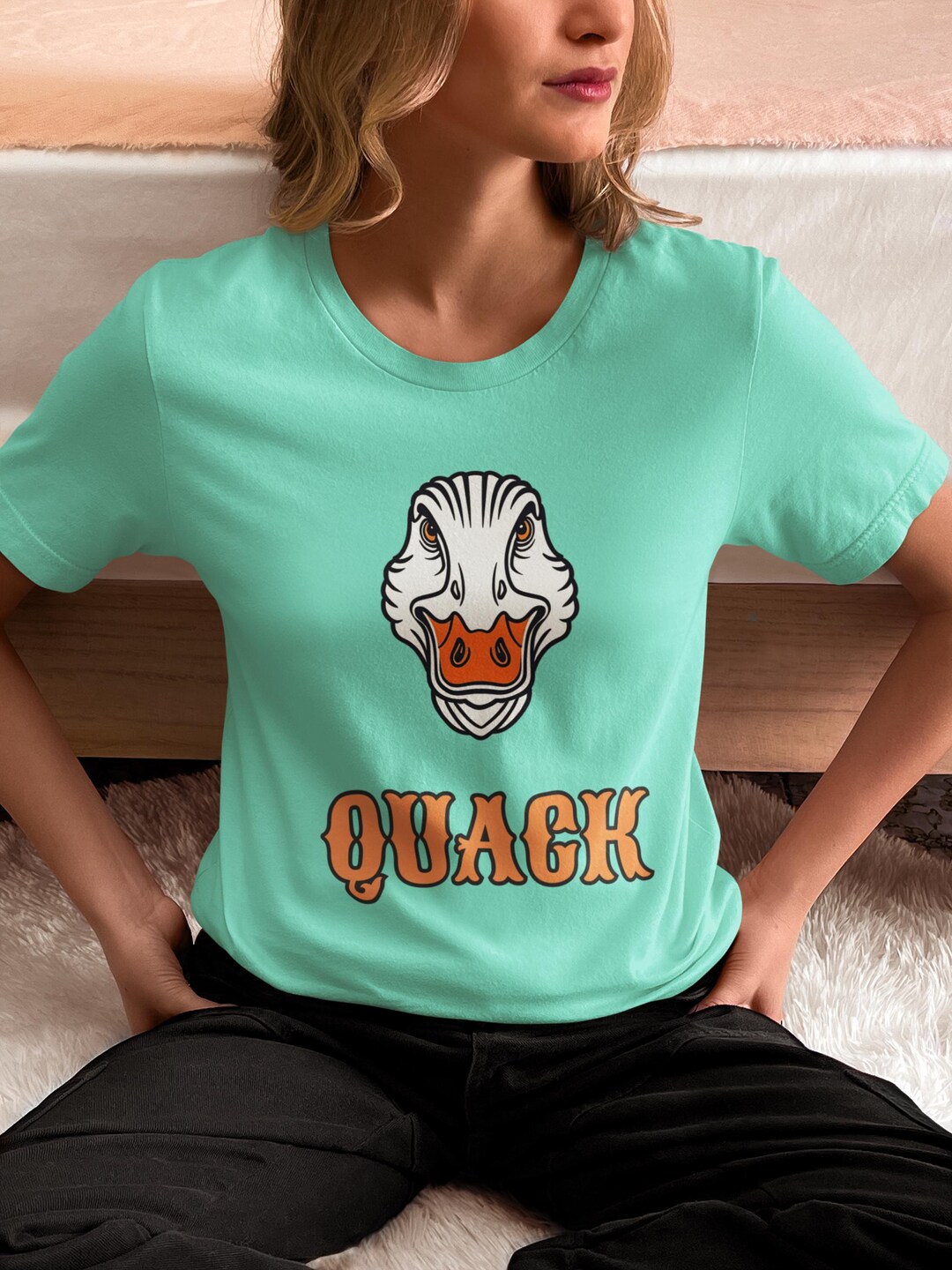 Retro Duck Head Quack Shirt Design SVG PNG, Vintage Orange Duck Face ...