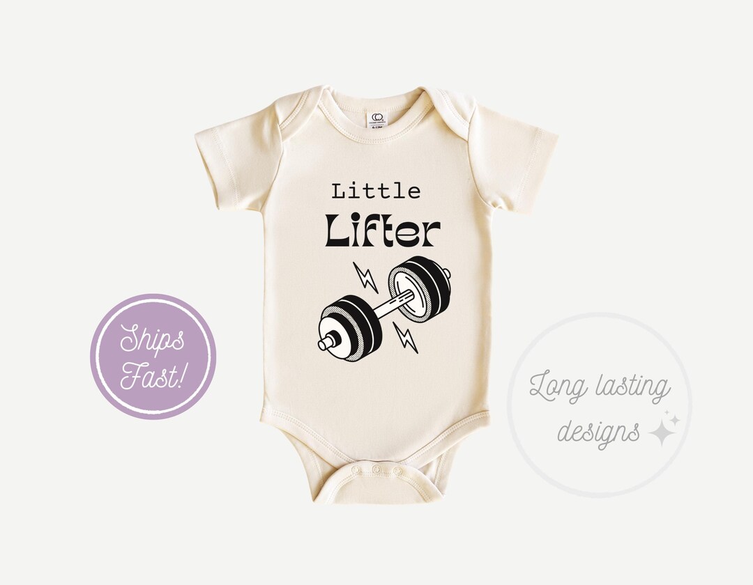 Little Lifter Newborn Baby Onesie | Funny Gym Workout Bodysuit for ...