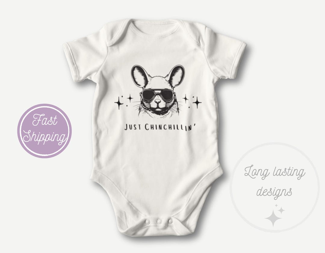 Just Chinchillin’ Baby Onesie®, Chinchilla Cute Baby Onesie®, Funny ...