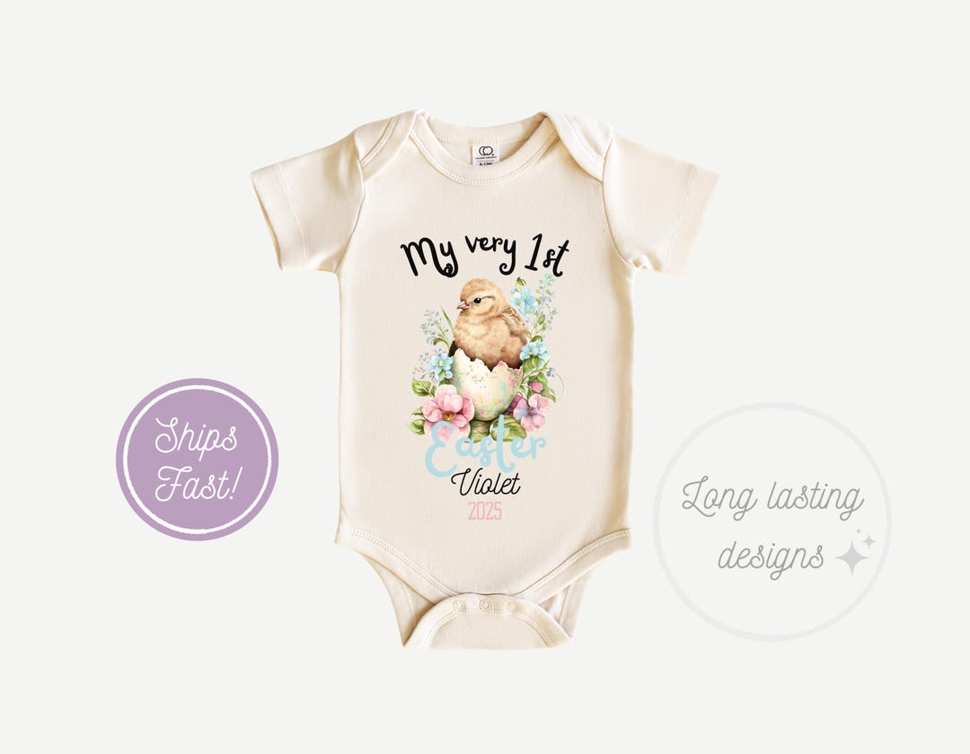 Personalized My 1st Easter Baby Onesie: Custom Name Bodysuit - Etsy