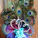 Peacock Feather Cake Topper coordinating feathers in choice | Etsy