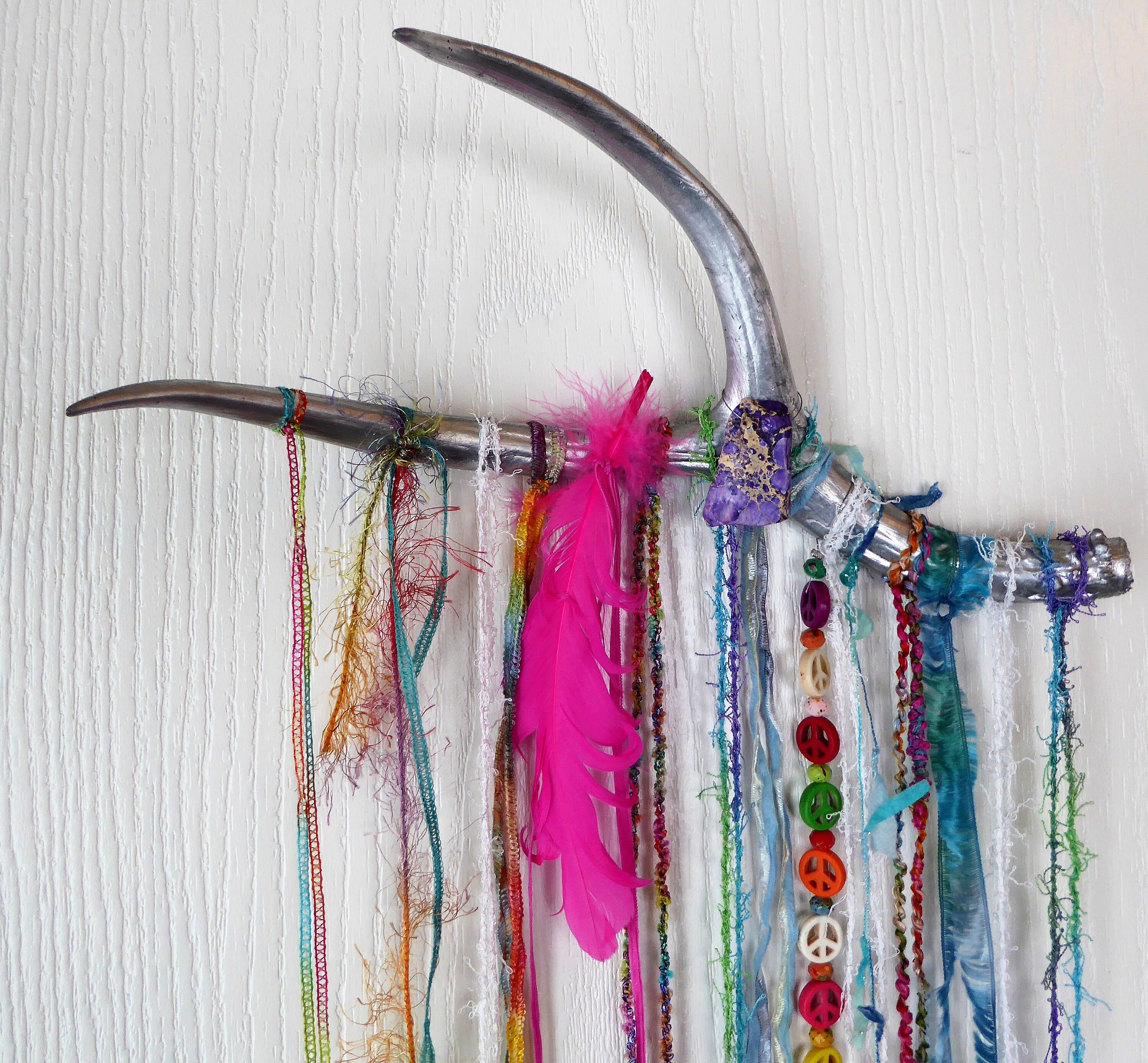 PEACE Bohemian HiPPie Genuine Antler Wall Hanging Antler shed | Etsy