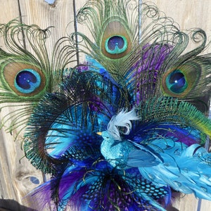 Peacock Feather Cake Topper, Coordinating Feathers in Choice of Color ...