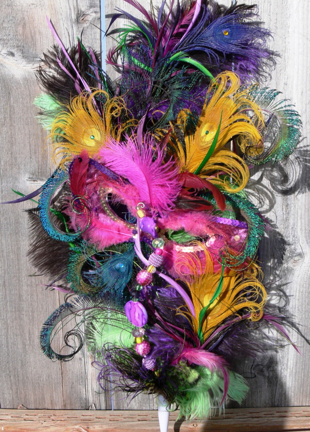 FeSTiVe, FuN, FaBuLouS, FunKy Feather Cake Topper, Mardi Gras ...