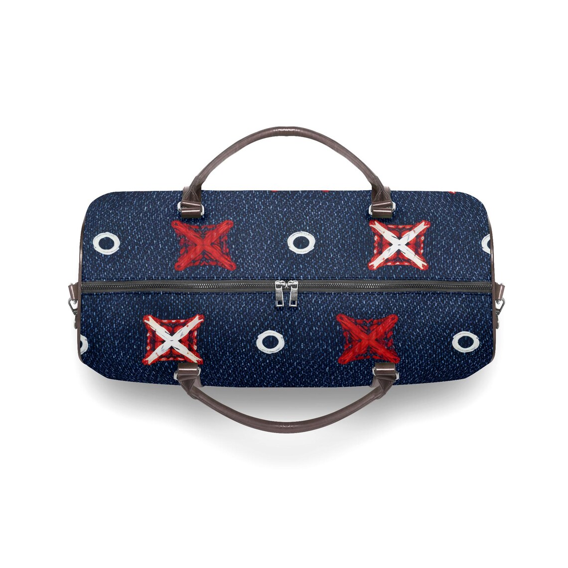 Denim Weekender Bag • Indigo Stars & Circles Travel Duffle - Etsy