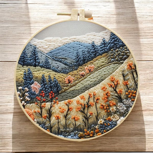 Embroidery Landscape - Etsy