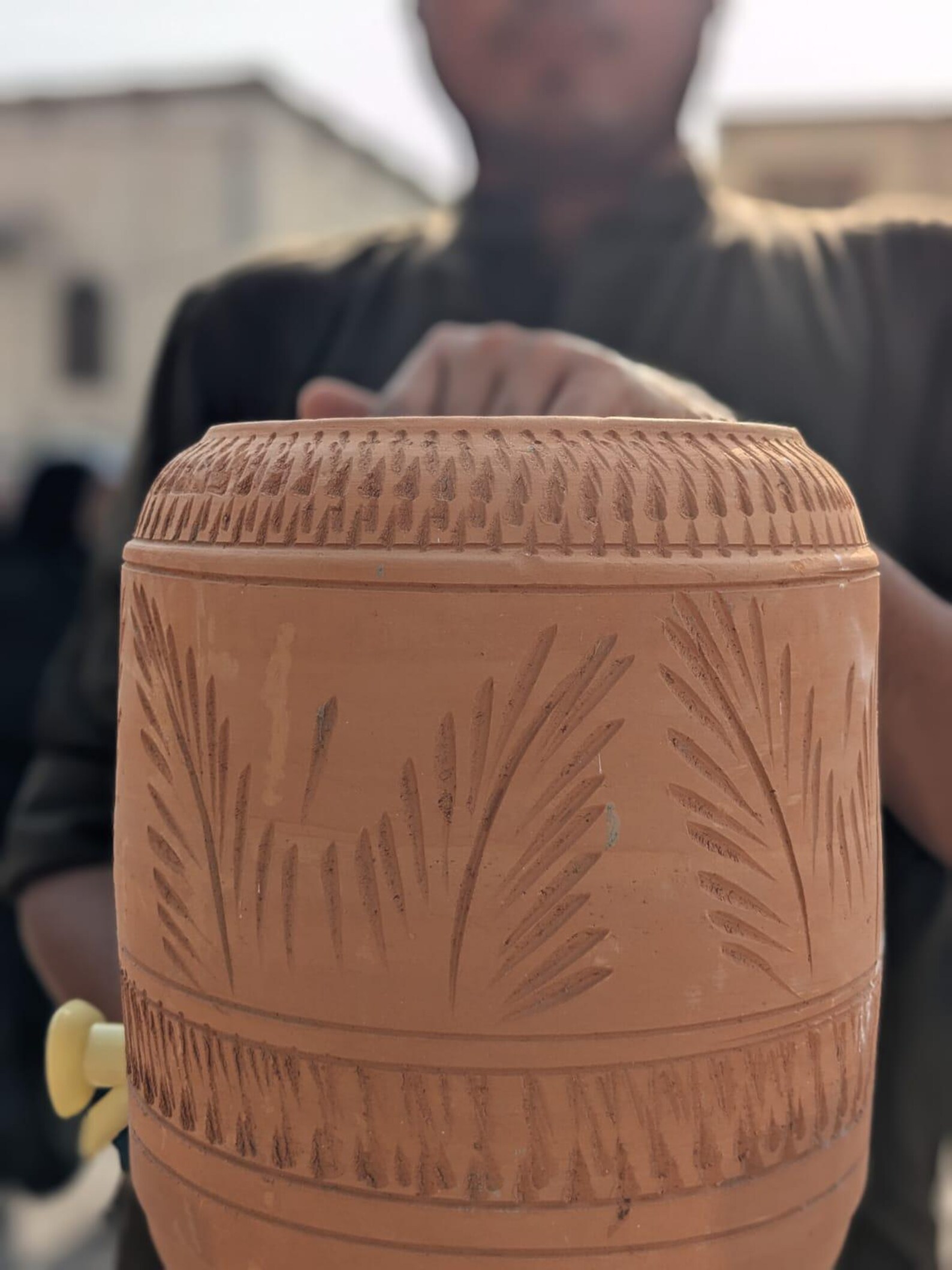 Handmade Clay Water Cooler: Hand-painted Floral Design, Antique Style ...