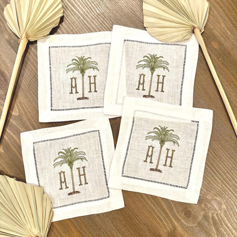 Palm Tree Napkin - Etsy