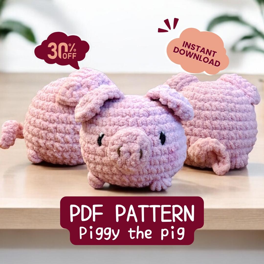 Piggy the Pig - Crochet Pattern - Etsy