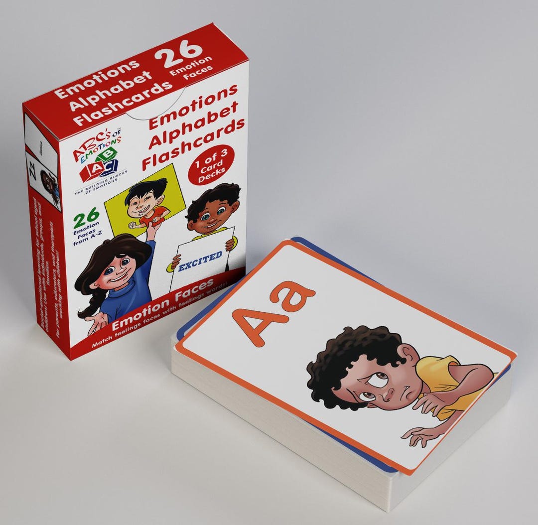 Emotion Faces Flashcards for Children - Etsy