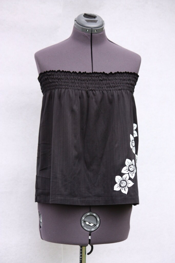 Skirt/tube Top SZ Medium One of a Kind Screen Printed Upcycled Eco ...