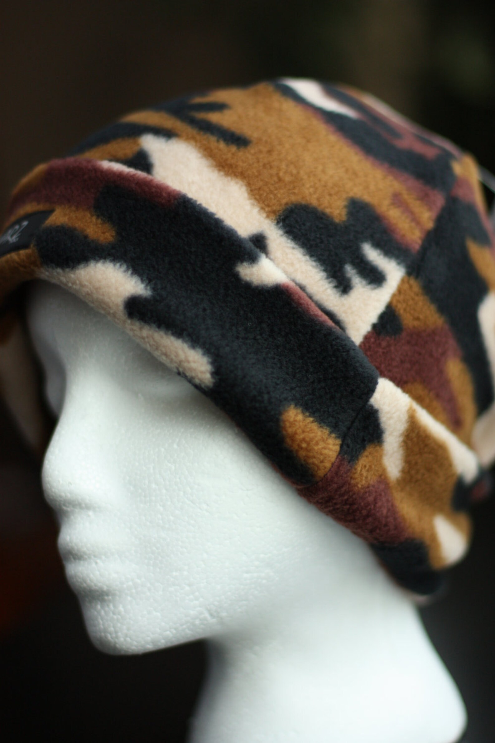 Handmade Camouflage Warm Fleece Winter Hat Toque - Etsy