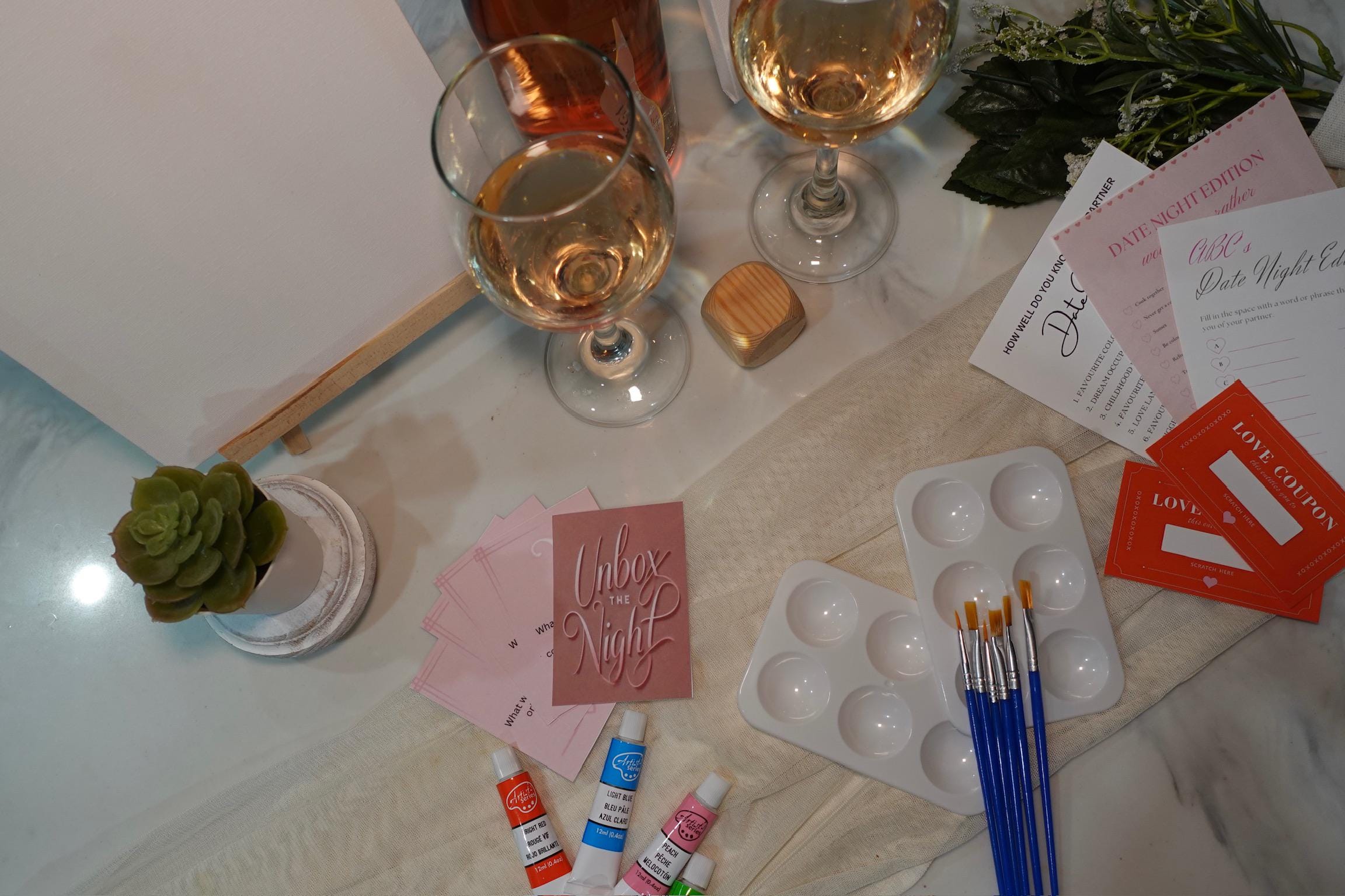 Paint My Partner Date Night Kit – Couples Canvas Art, Conversation ...