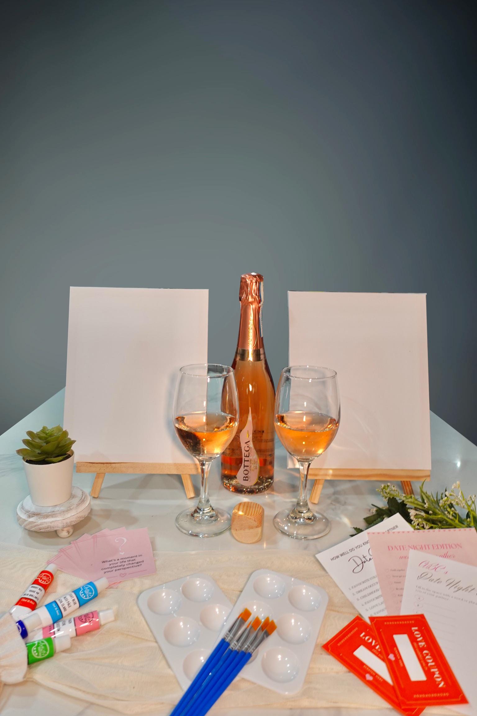 Paint My Partner Date Night Kit – Couples Canvas Art, Conversation ...