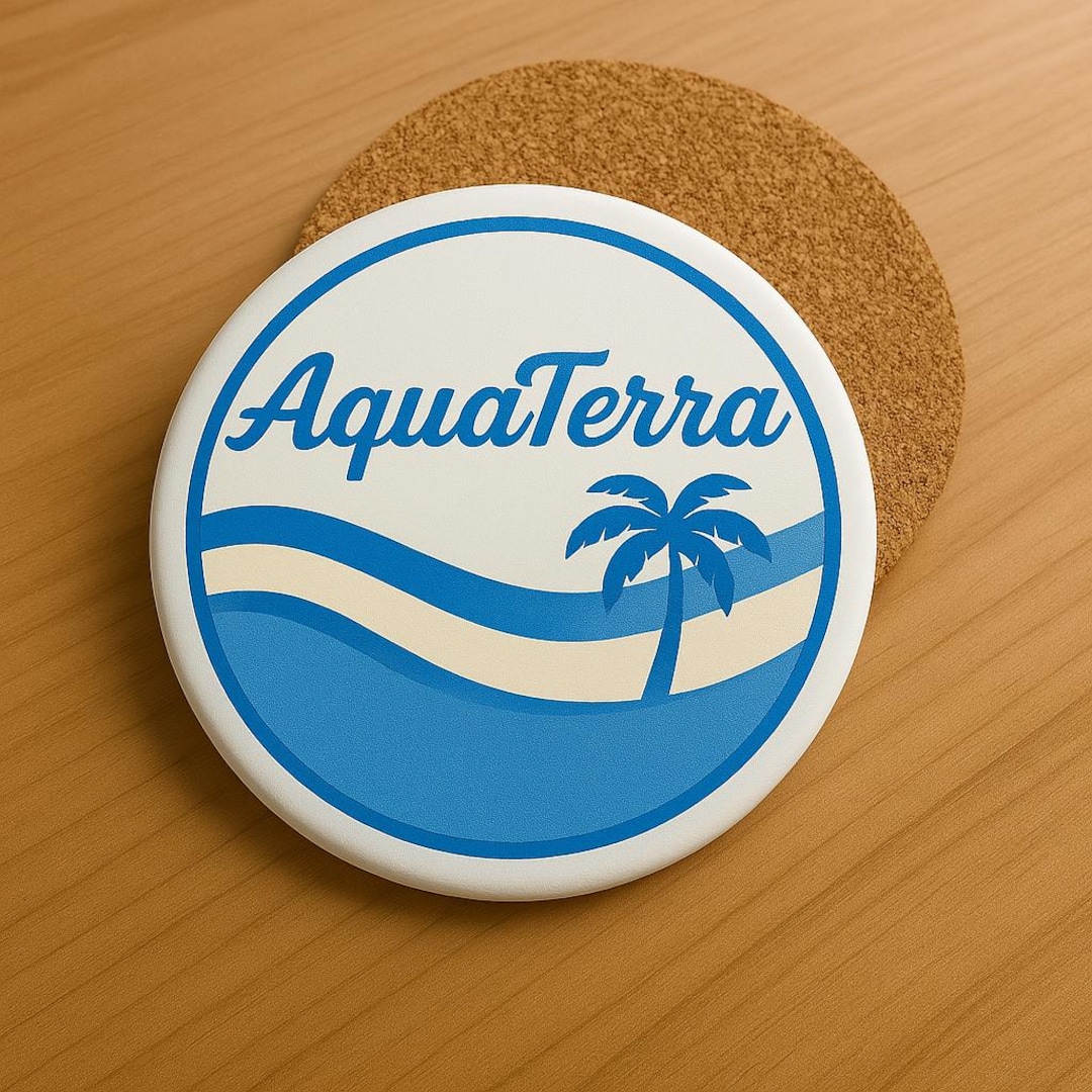 Custom Ceramic Coasters: UV Printed Logo, Cork Back (set of 4) - Etsy