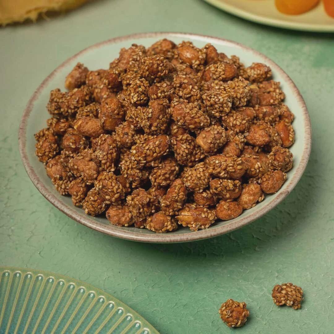 Honey Sesame Peanuts | Turkish Gourmet Snack (1kg) - Etsy