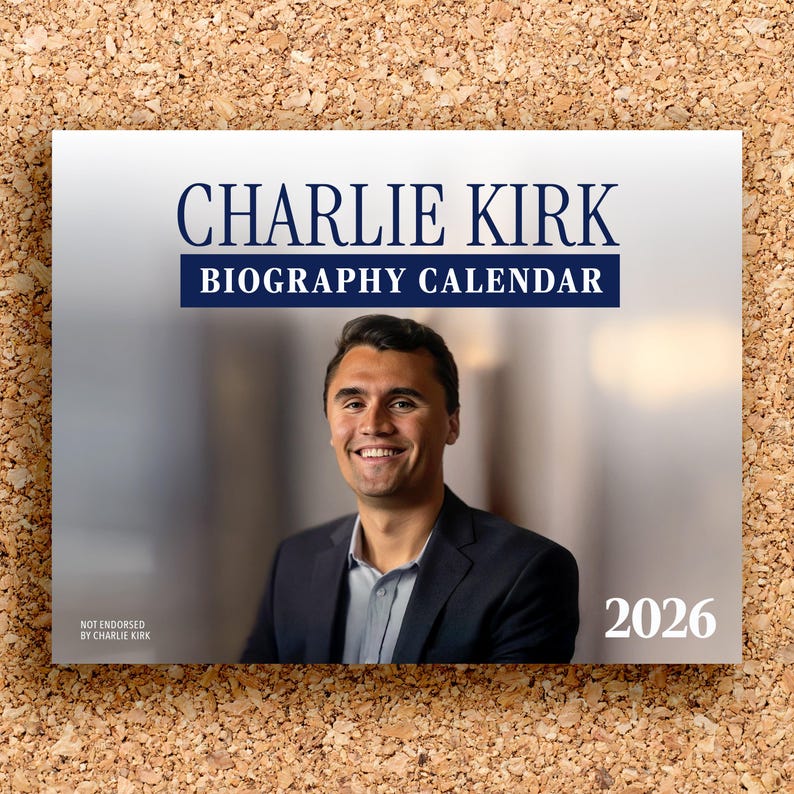 Charlie Kirk 2026 Biography Calendar: Conservative Inspiration - Etsy