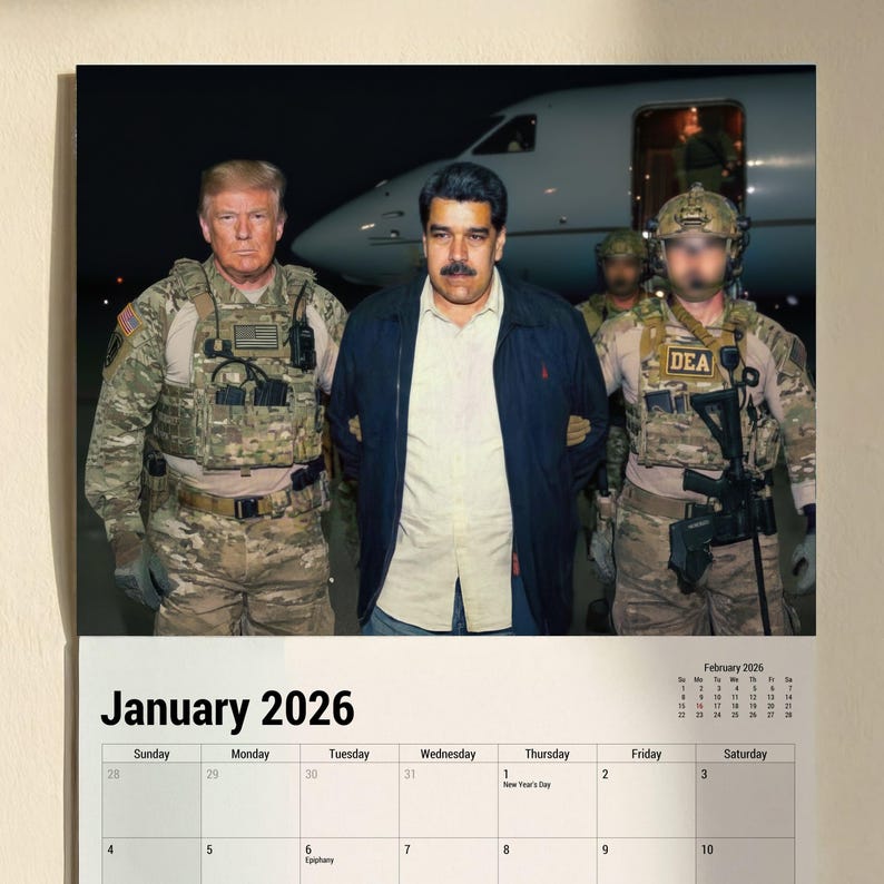 Trump 2026 Military Calendar – Commander-in-chief Patriotic Wall ...