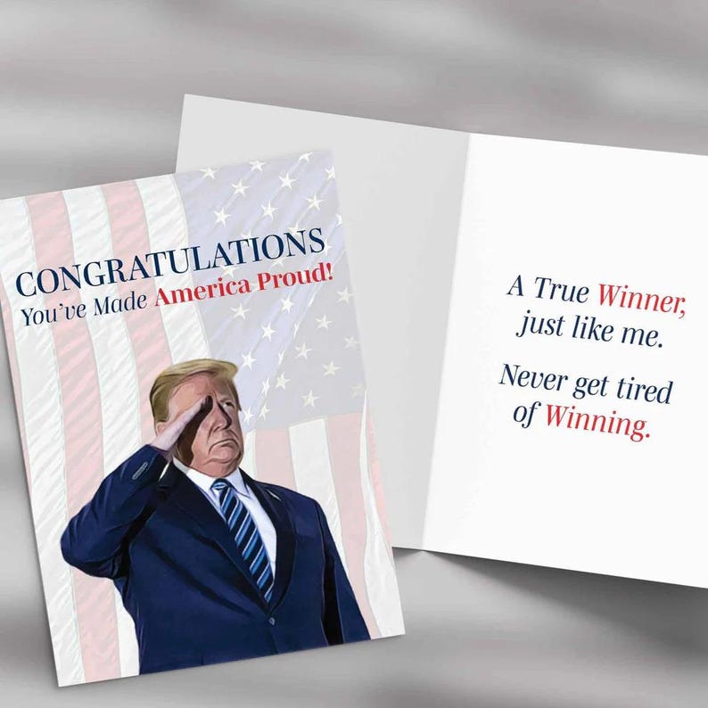 Funny Trump Congratulations Card: Conservative Political Gag Gift - Etsy