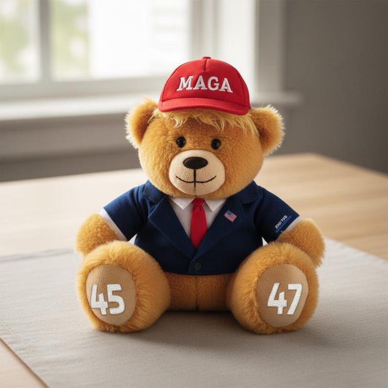 Trump MAGA Bear – Ultra-patriotic Plush Toy | Collectible Gift for ...