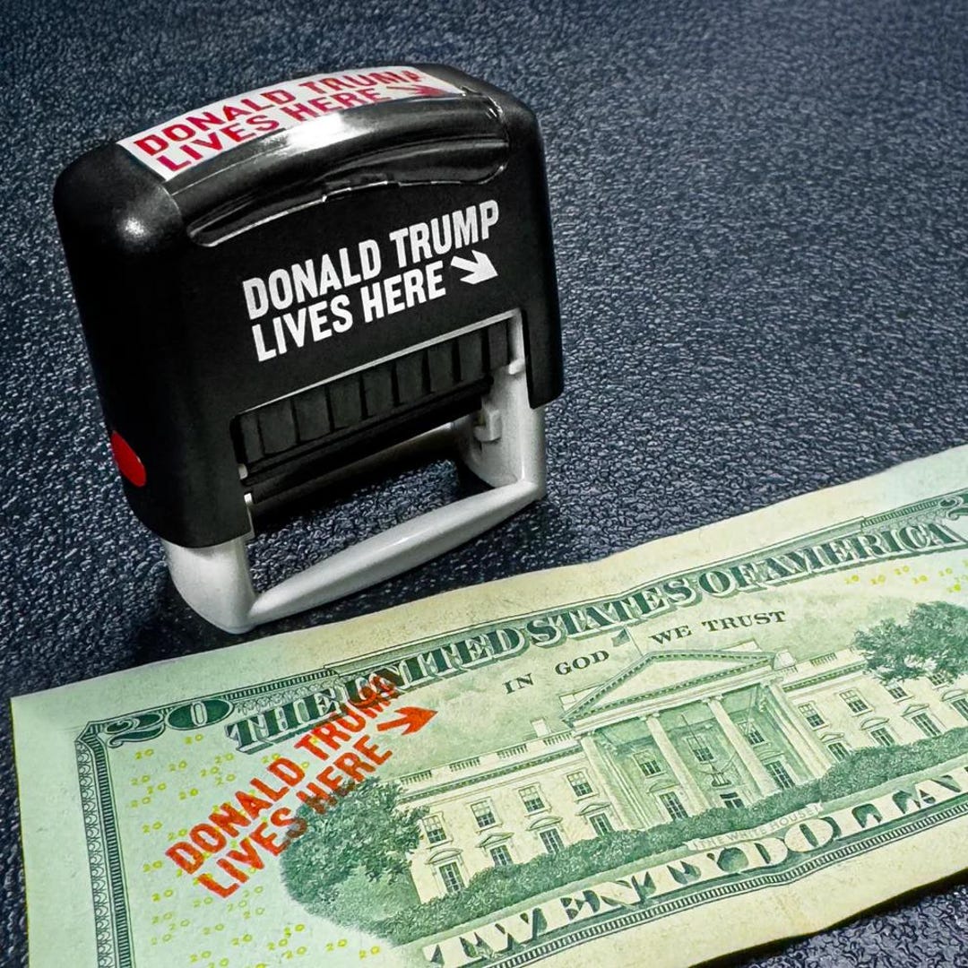 Donald Trump Lives Here Money Stamp: Political Gag Gift - Etsy