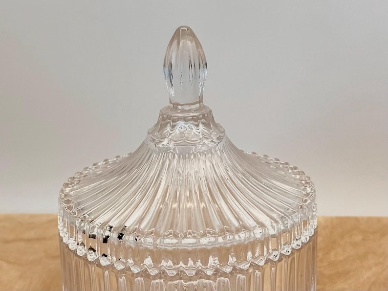 Vintage Mikasa Diamond Fire Covered Candy Dish | Clear Cut Glass ...