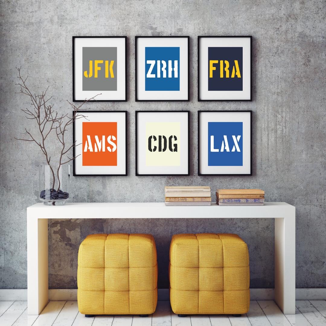 LAX – Los Angeles Airport Code Typography Print | Street Lyrics Art ...