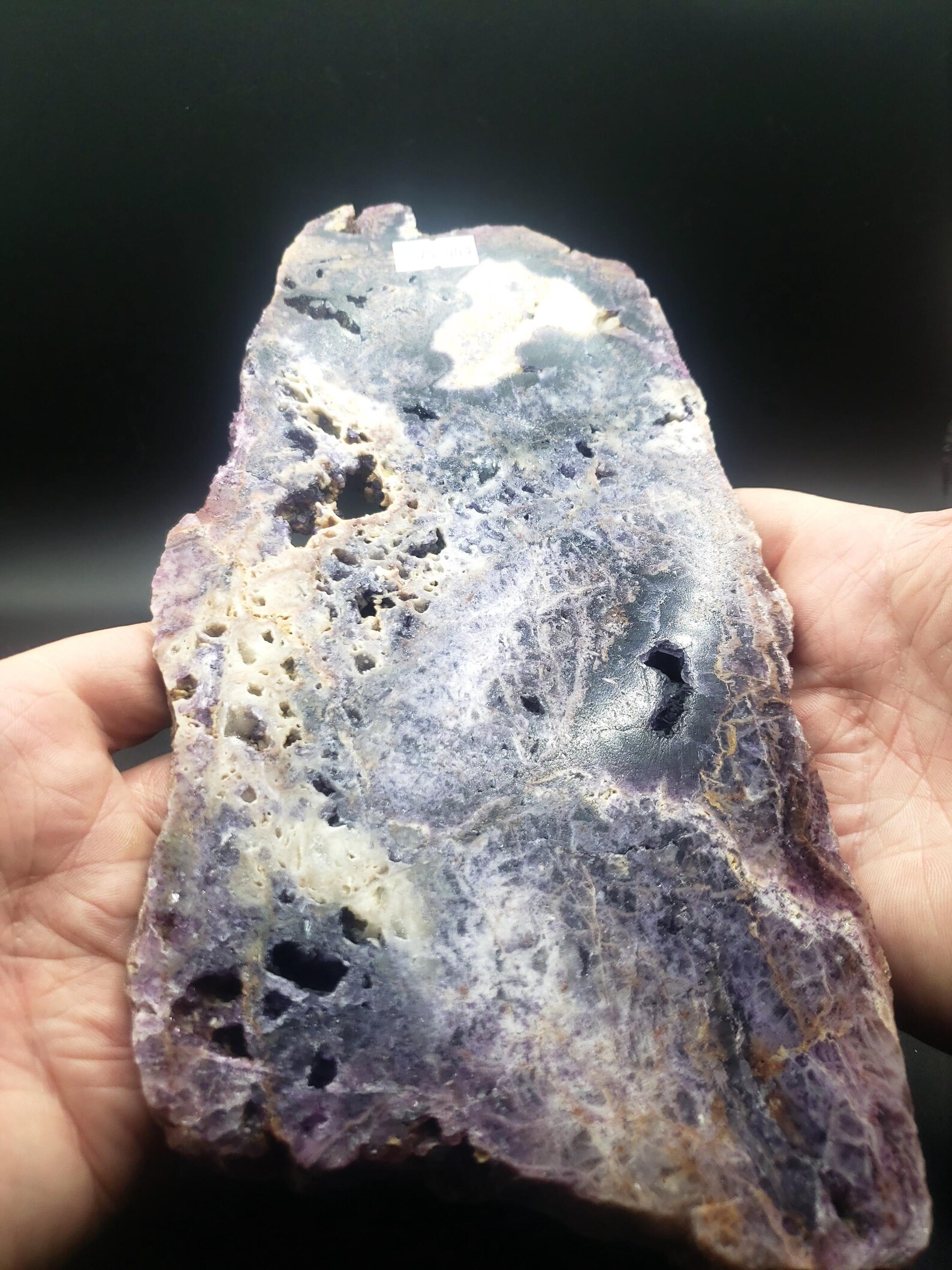 Fluorite Root Slab – Polished Face & Raw Edges – Unique Crystal Display ...