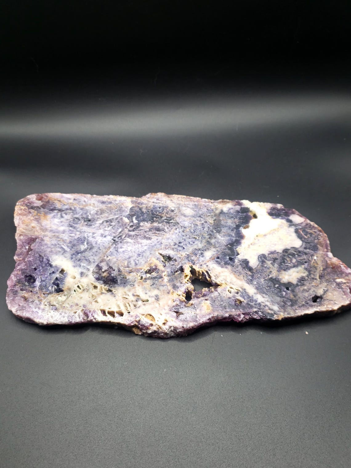 Fluorite Root Slab – Polished Face & Raw Edges – Unique Crystal Display ...
