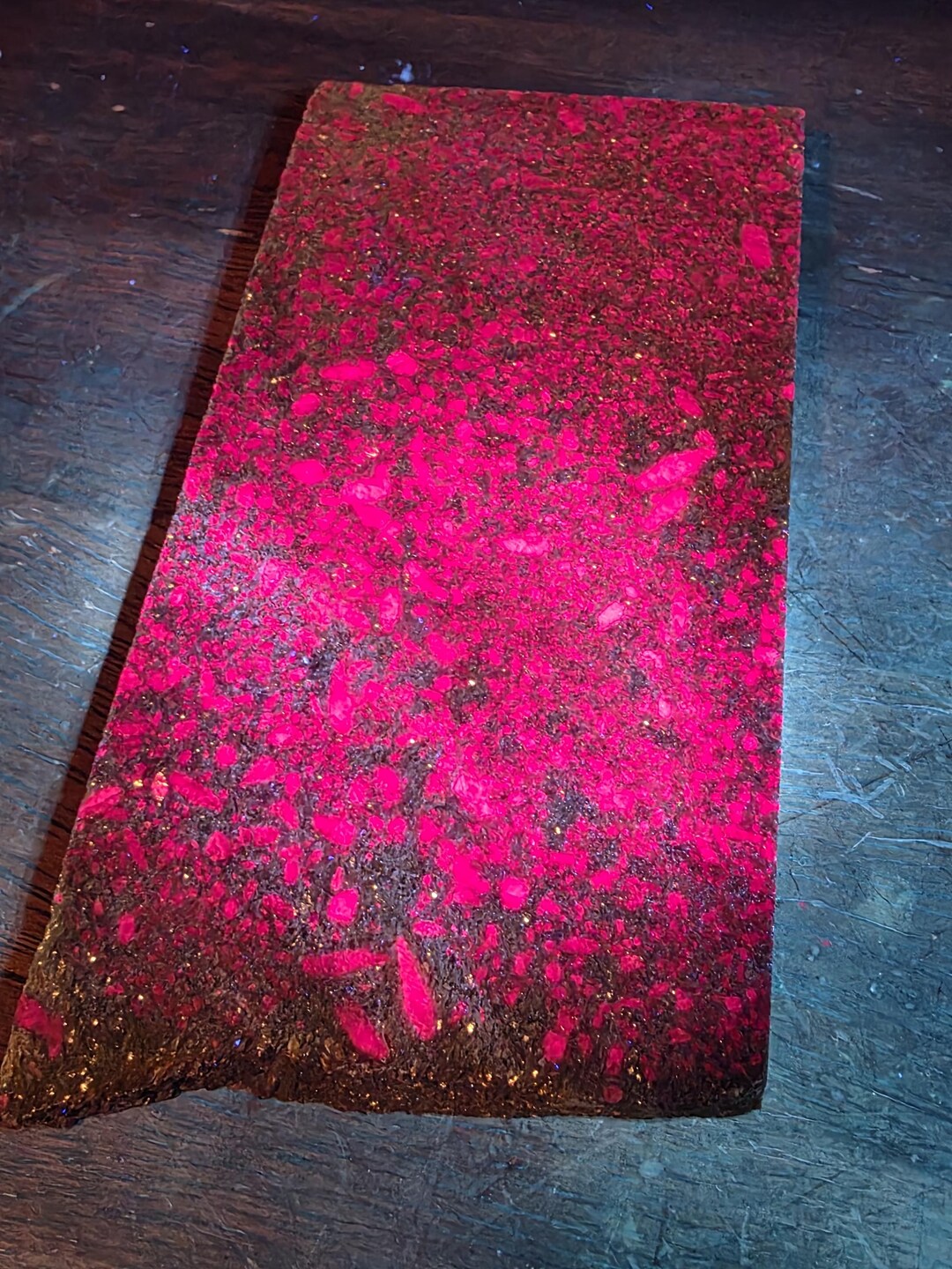 Polished Ruby in Fuchsite Slab | UV Reactive Mineral Specimen - Etsy