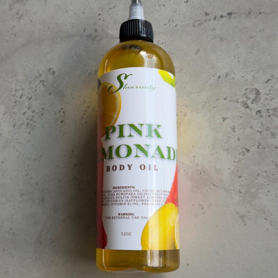 Pink Lemonade Scented Body and Massage Oil - 12oz | Avocado, Coconut ...
