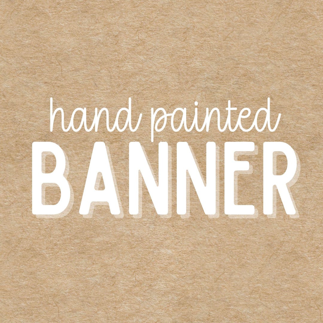 Hand Painted Banner - Etsy