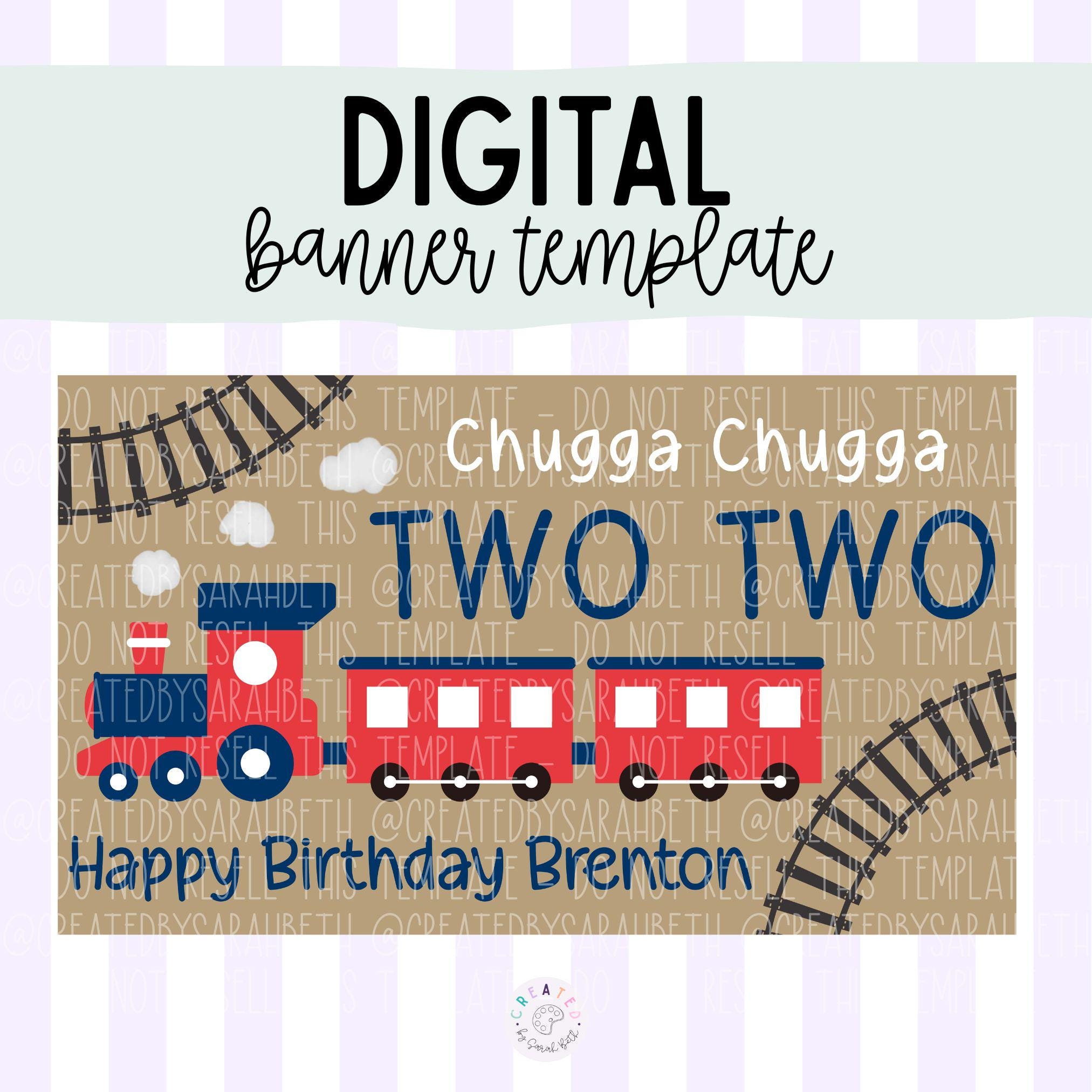 Train Theme Banner Template: DIY Painted Sign (digital Download) - Etsy