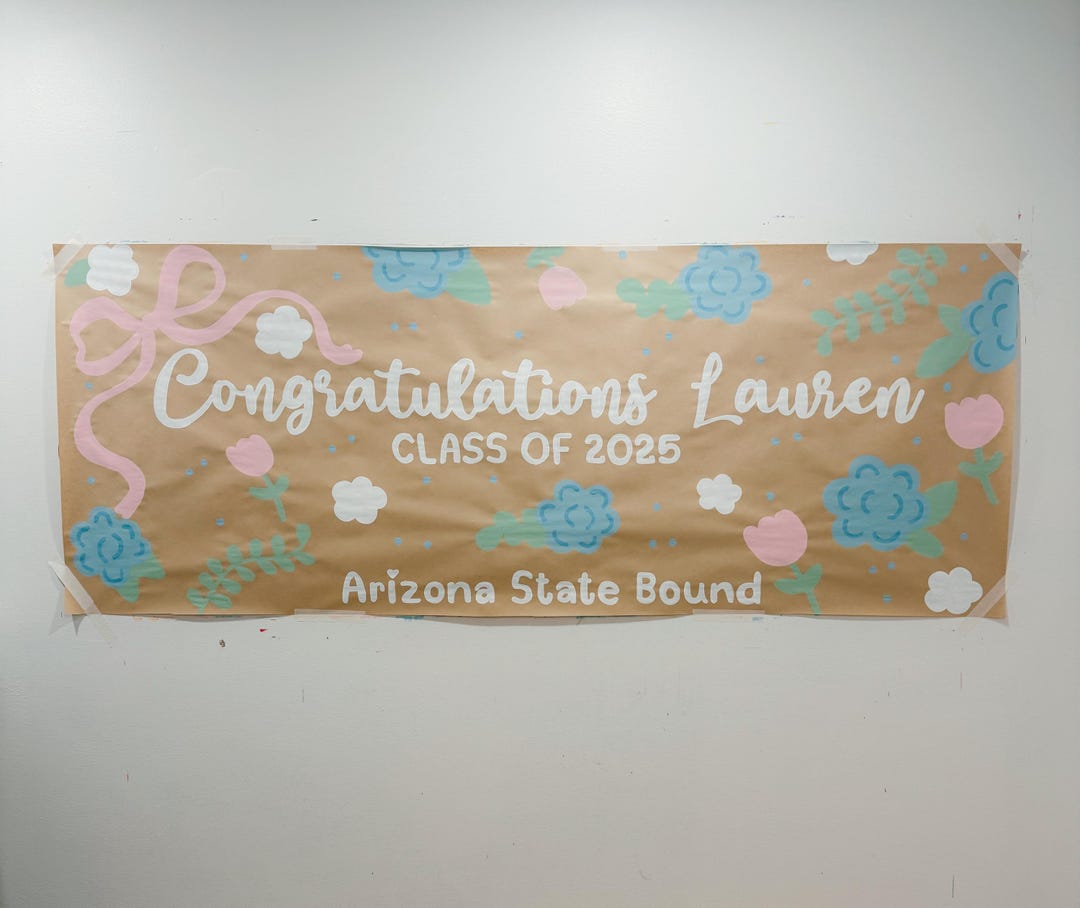 Hand Painted Graduation Banner - Etsy
