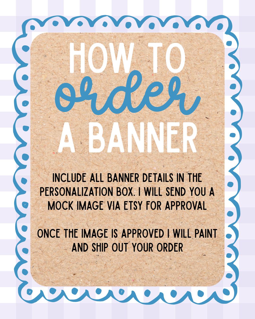 Hand Painted "silly Goose" Birthday Banner: Custom Party Decor - Etsy