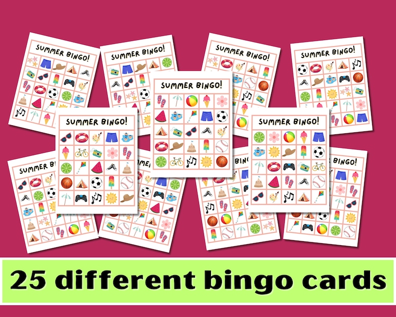 Summer Bingo | End of School Year Game | Last Day of School Fun ...