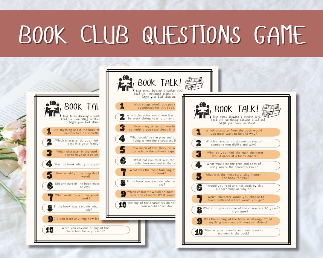 Book Club Game | Book Club Discussion | Ladies Night Girls Night Book ...