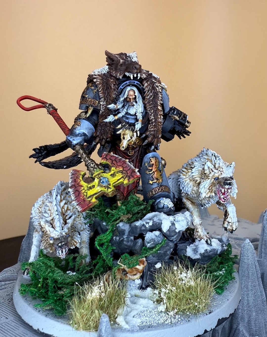 Grimdark Logan Grimnar: Space Wolves Chapter Master Miniature - Etsy