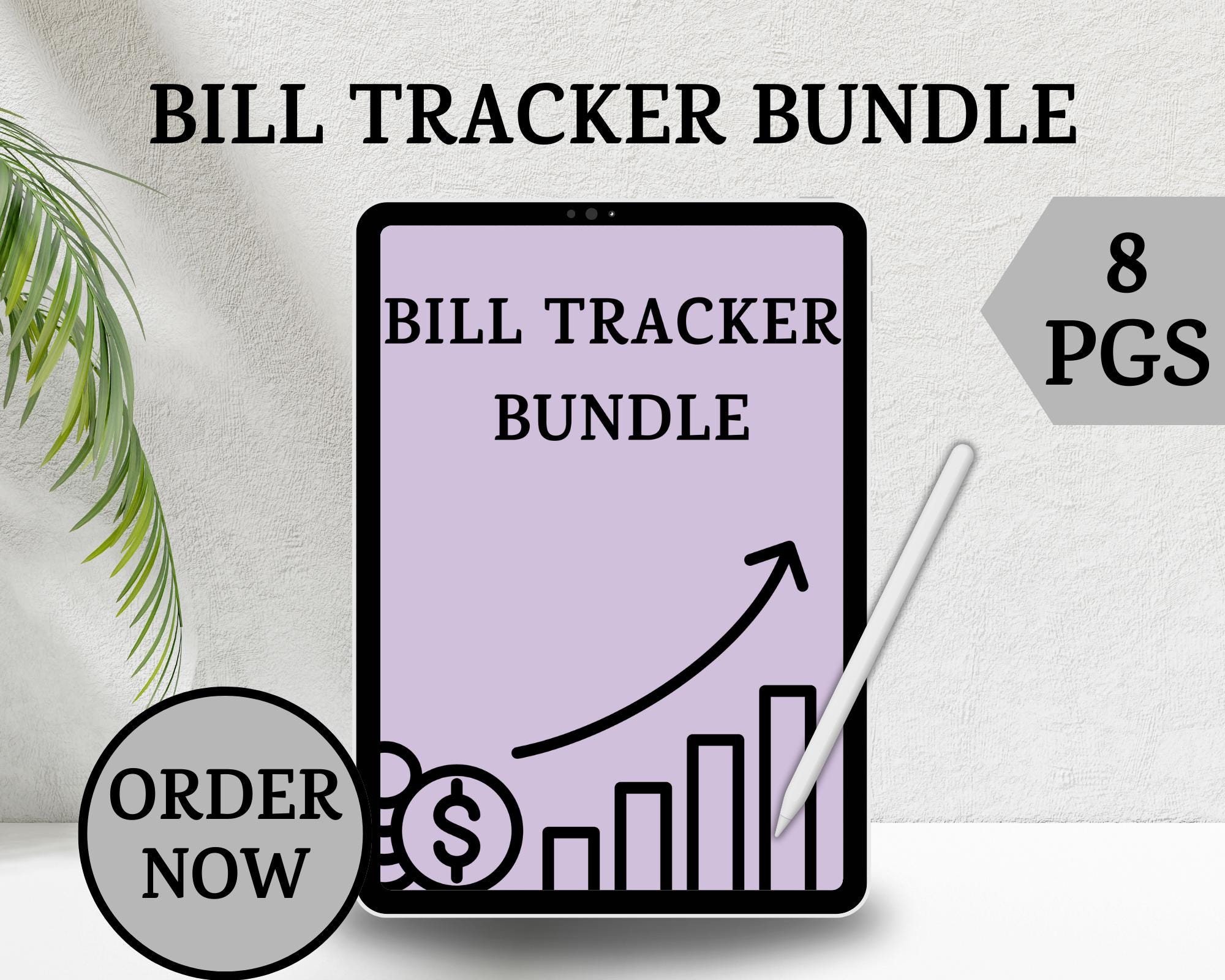 Editable and Printable Bill Tracker Bundle Planner | Monthly Expense ...