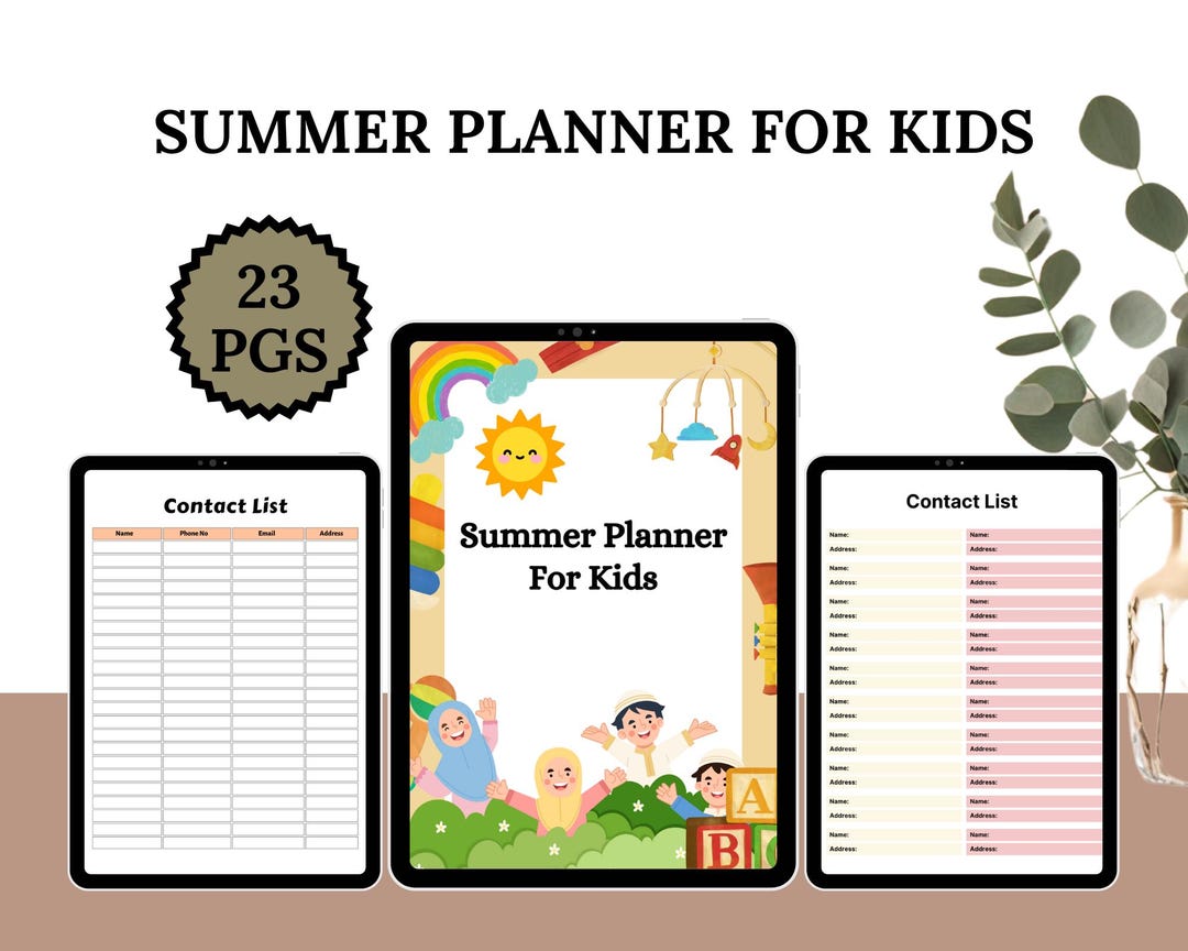 Editable and Printable Summer Planner for Kids | Fun Daily Activities ...