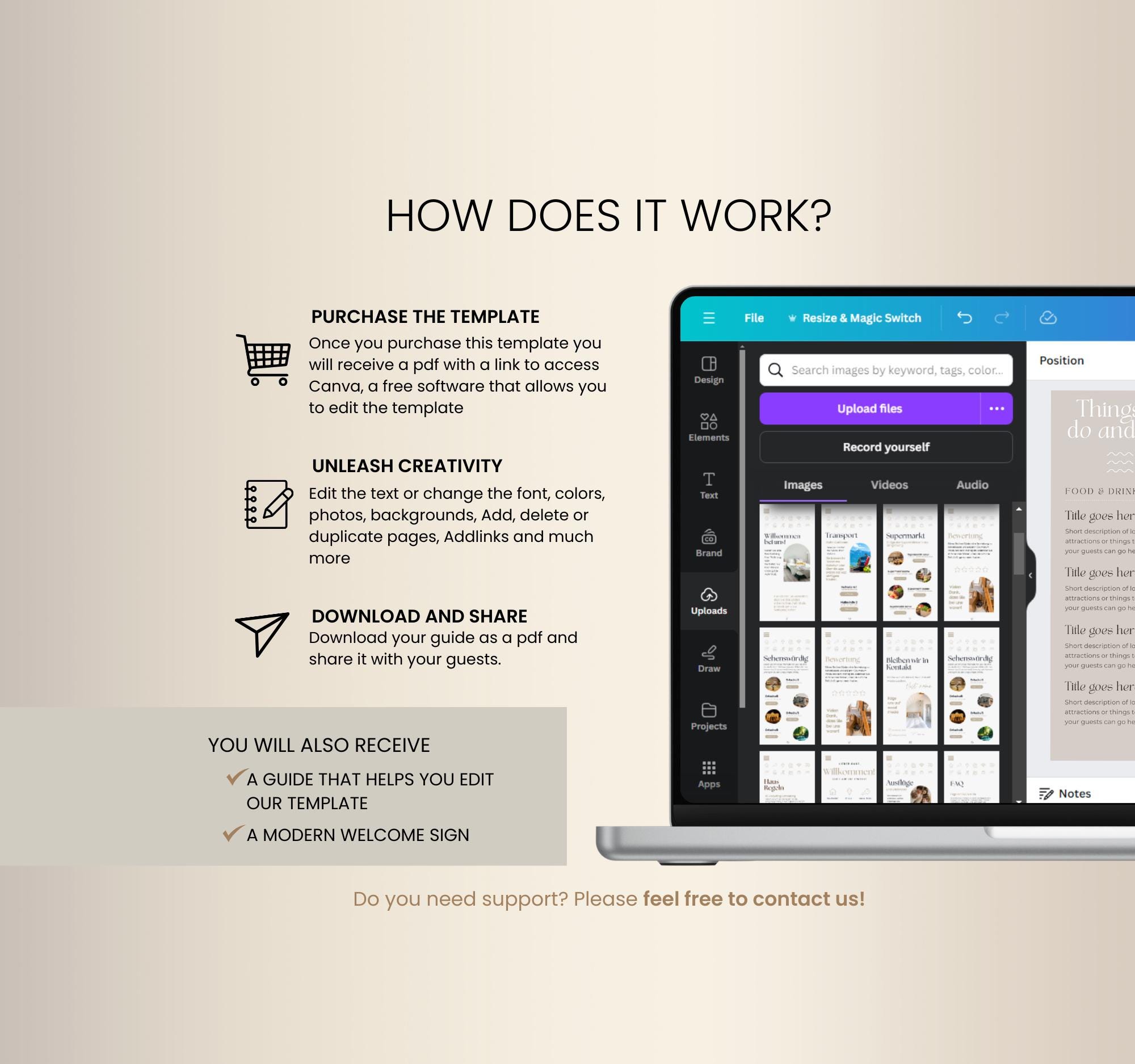 Editable Airbnb Guest Welcome Book | Vacation Rental Guide | House ...