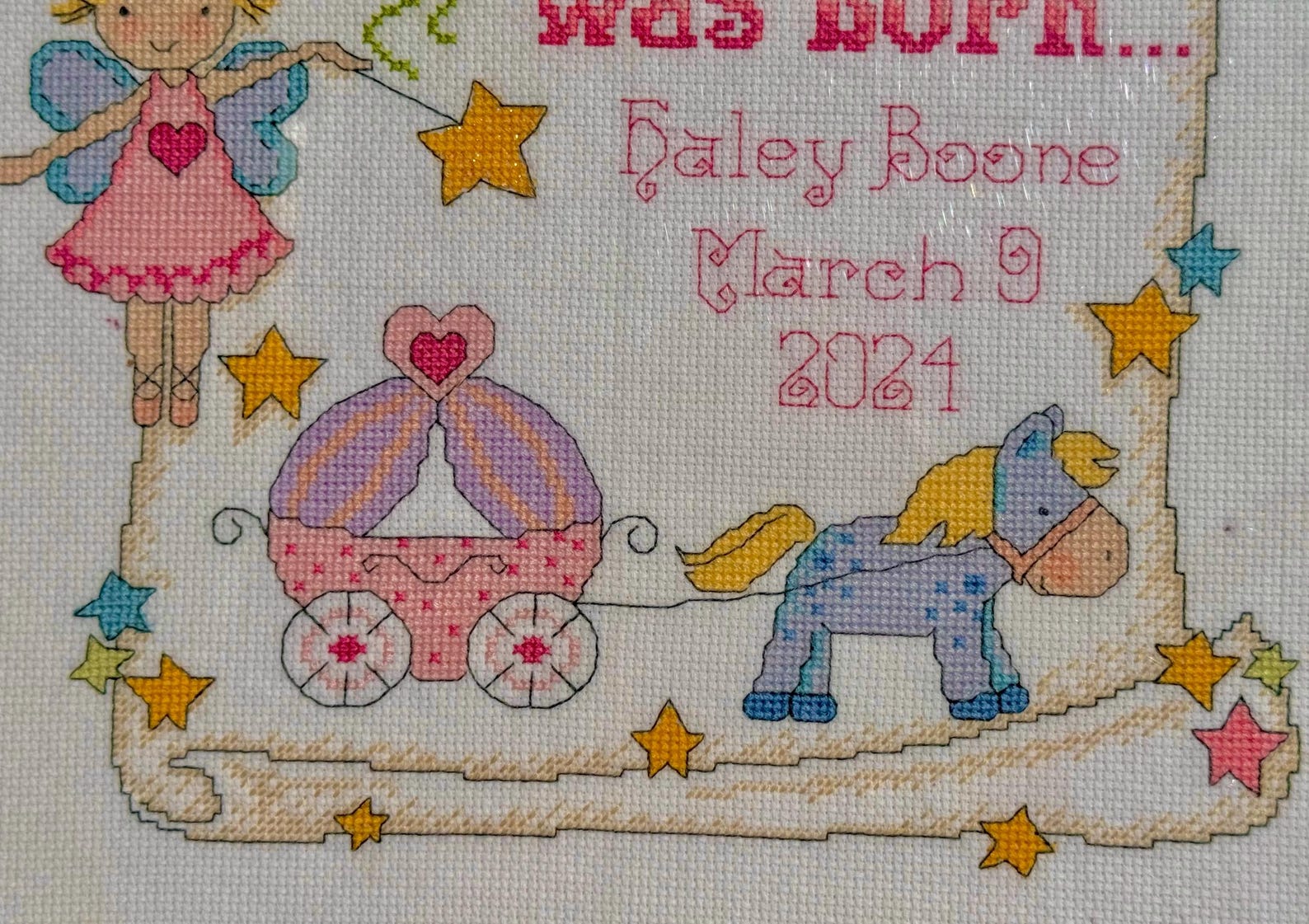 Personalized Birth Record Embroidery - Made to Order - Etsy