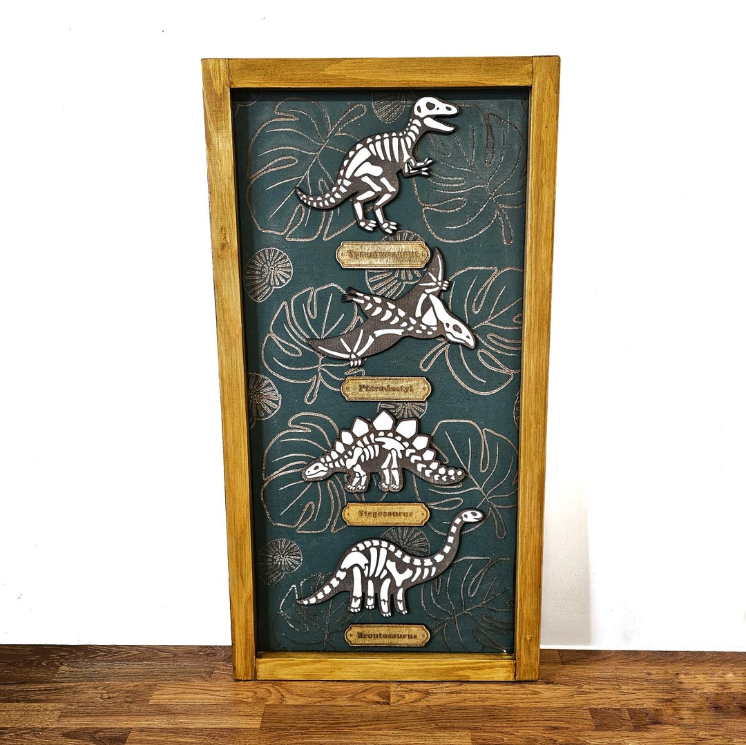 Extra Large Dinosaur Skeleton Frame - Fossils - Childrens Bedroom Decor ...