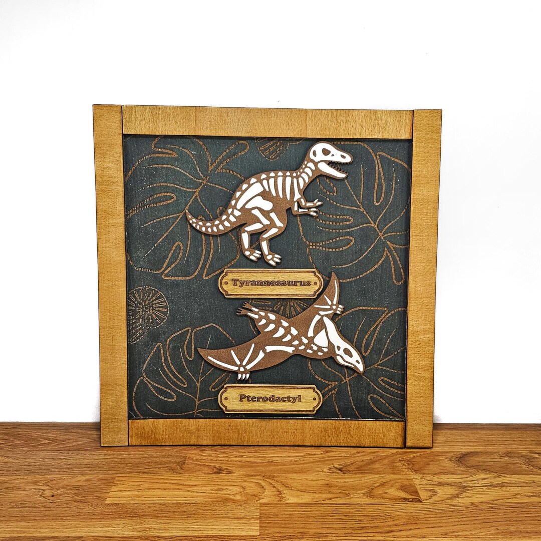Large Dinosaur Skeleton Frame - Fossils - Childrens Bedroom Decor - Etsy