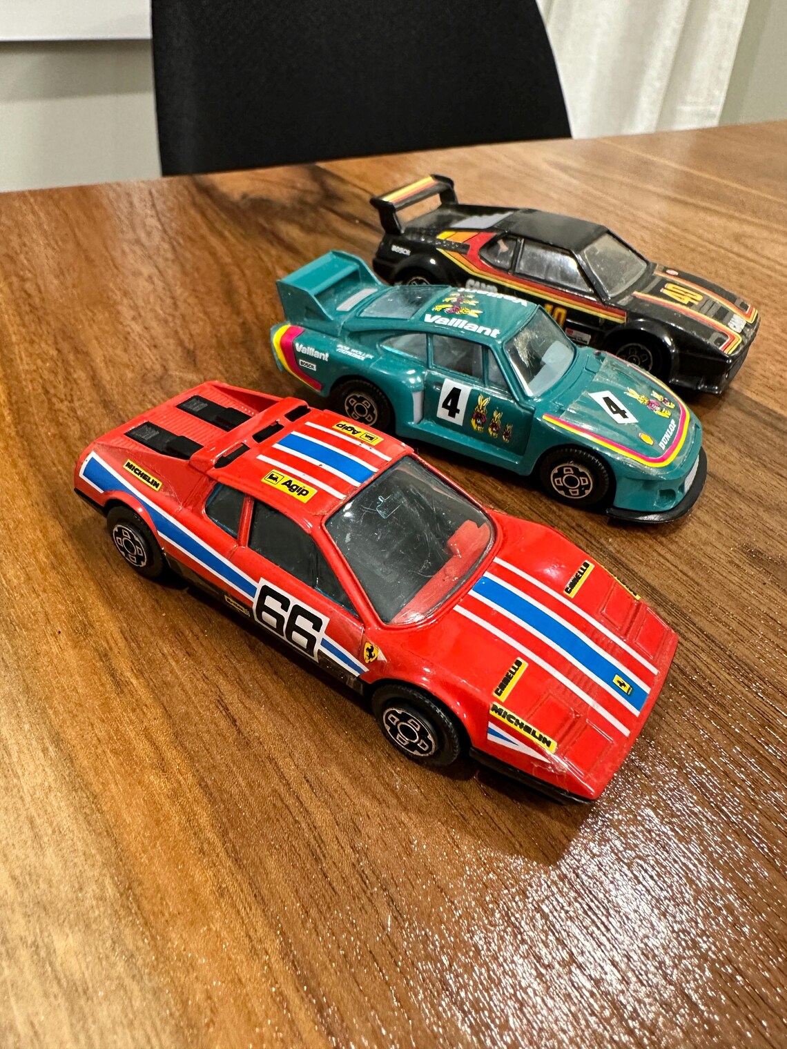Vintage 1980s Burago Model Cars: Ferrari 512 BB, Porsche 935 TT and BMW ...
